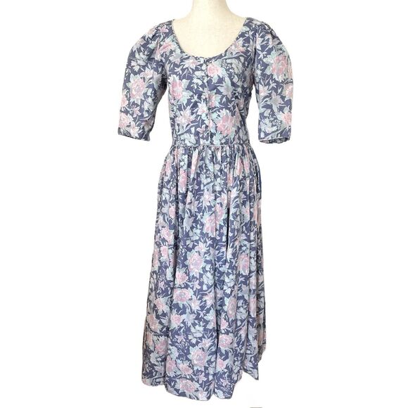 Laura Ashley | Dresses | Vintage 98s Does 50s Laura Ashley Short Puff ...